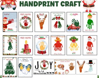 Christmas Handprint Footprint Art Craft, Christmas Bundle, Kids Baby ...
