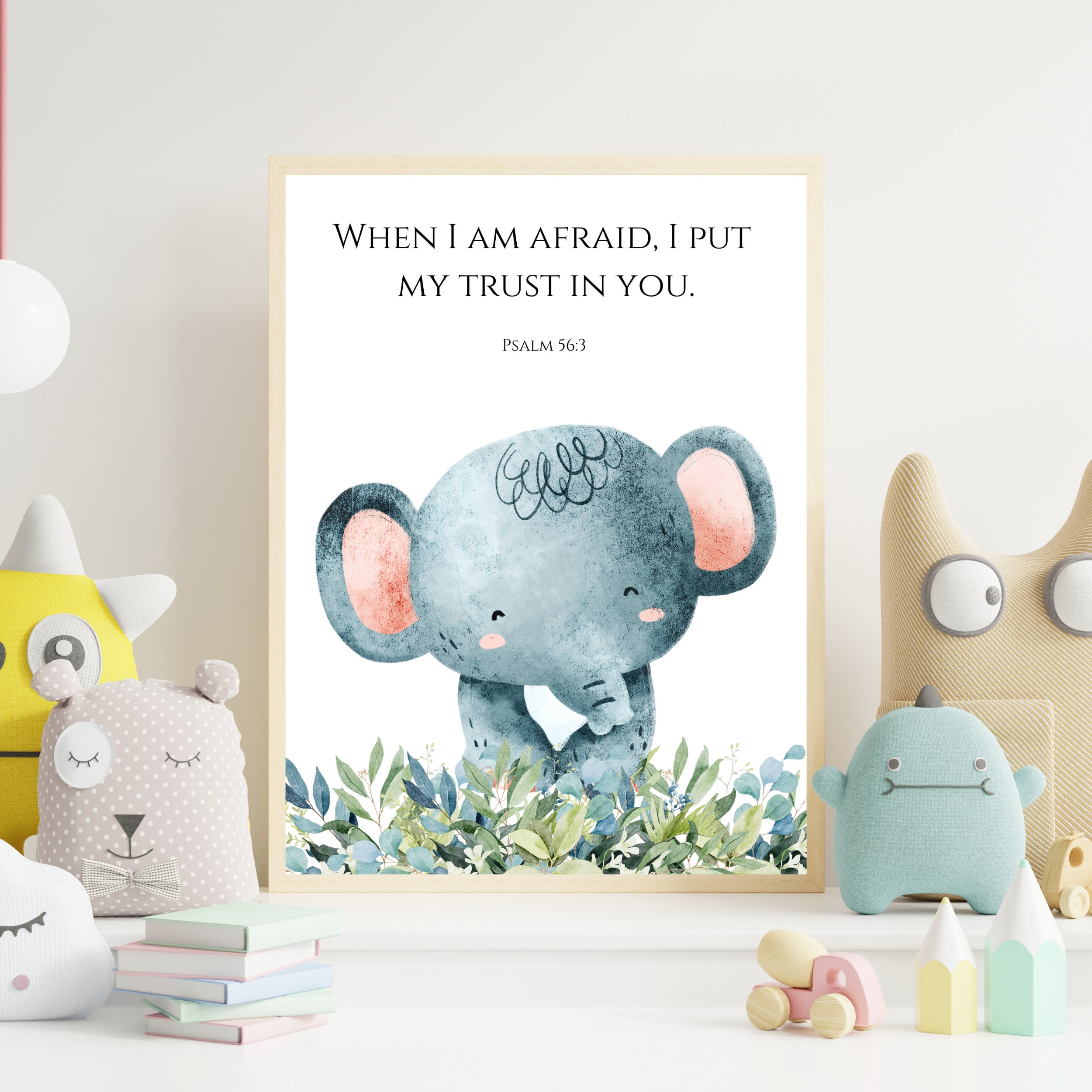 Bible Verse Nursery Wall Art, Christian Nursery Decor, Printable ...