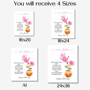 Mothers Day Handprint Craft Printable, Mothers Day Poem, Gift From Kids ...