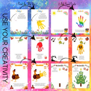 Handprint Memory Book Printable: Prek-kindergarten Keepsake (PDF) - Etsy