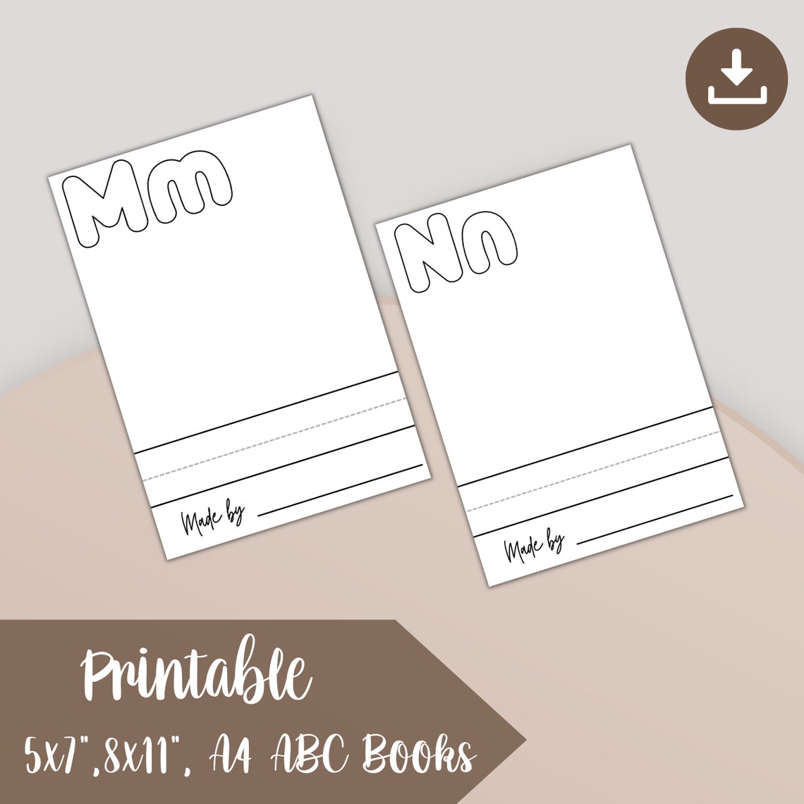 ABC Baby Shower Book Blank Alphabet Book Baby Shower Activity Babys ...