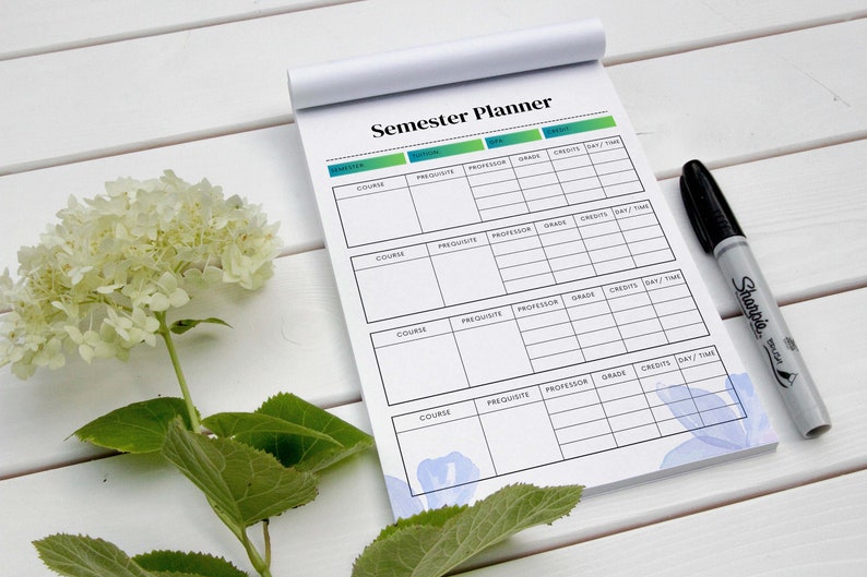 Semester Planner Printable College Semester Planner Study Planner ...