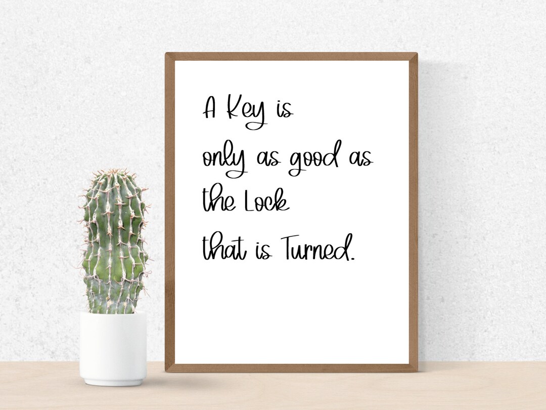 Key Lock, Motivational Quotes, Quote Wall Art, Inspirational Quotes ...