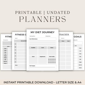 Fitness Planner || Printable Fit Plan || Custom Planner || Exercise ...