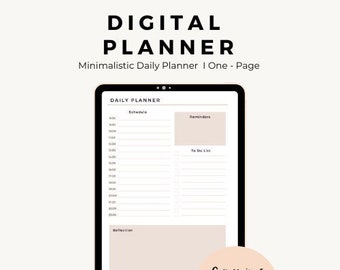 Digital Planner, Digital Planner One Page, Printable Planner, Daily ...