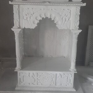 Golden Inlay Marble Temple , Marble Temple for Home , Pooja Temple - Etsy