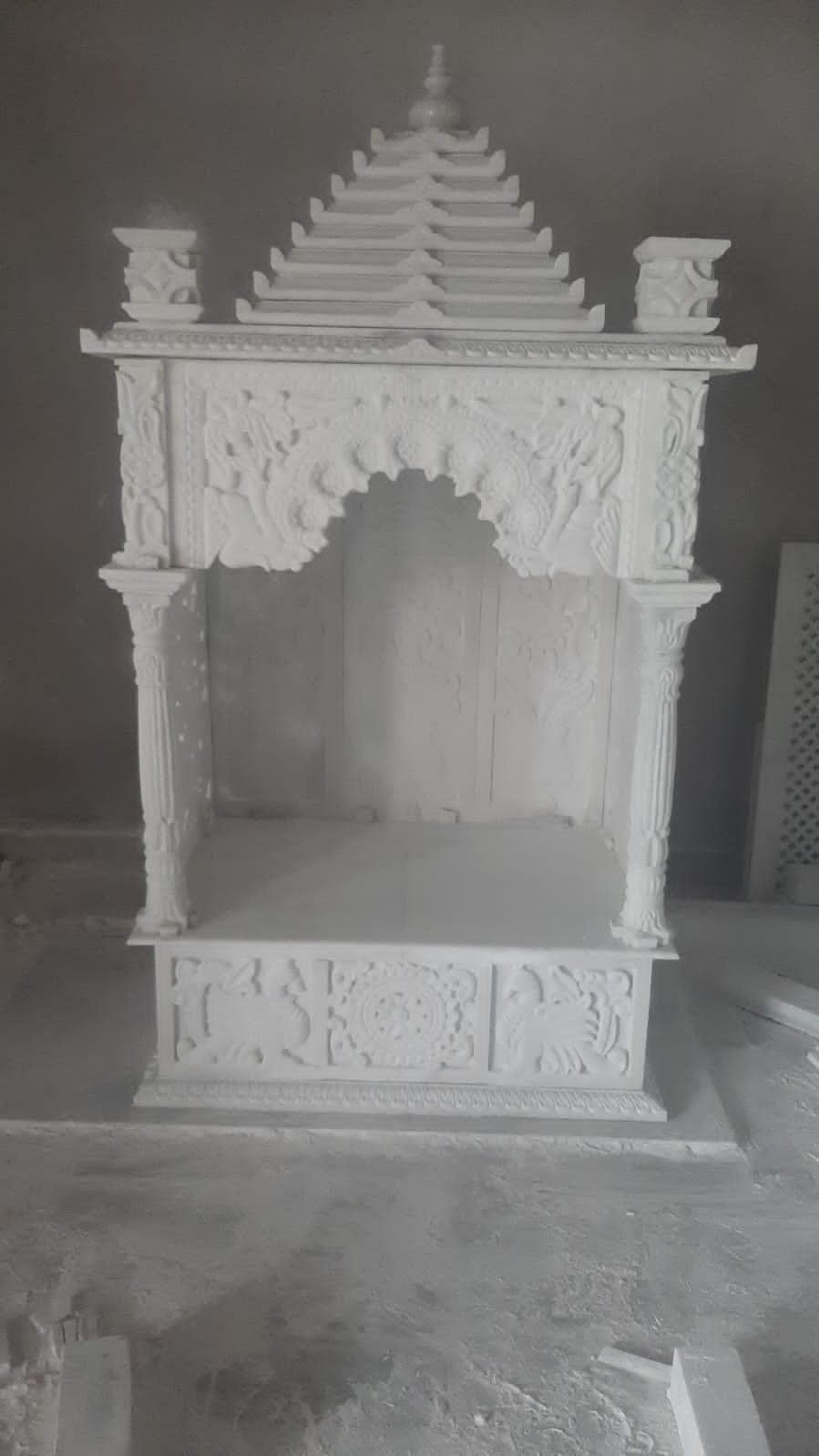 Golden Inlay Marble Temple , Marble Temple for Home , Pooja Temple - Etsy