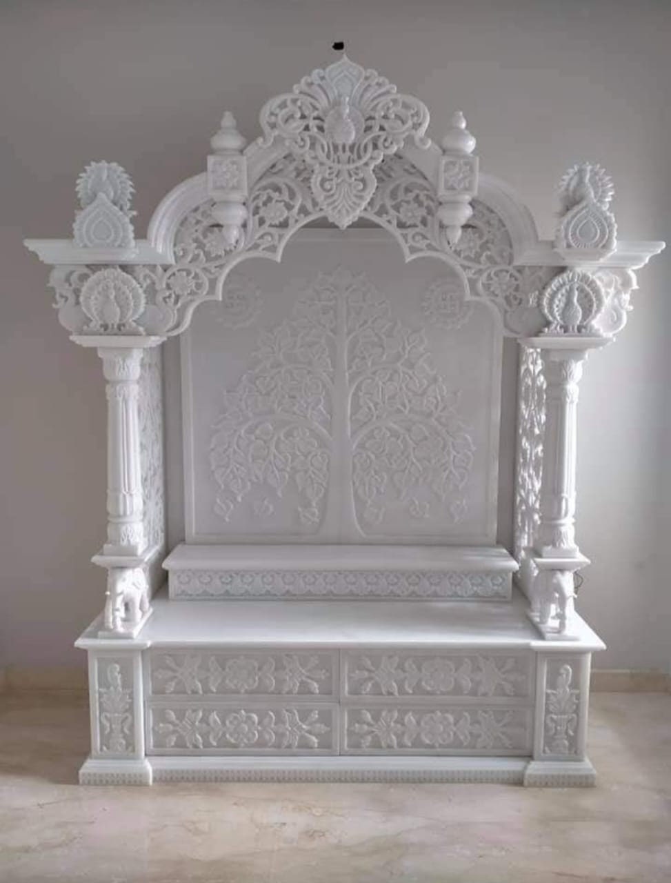 MARBLE Storeart Handmade Marble Temple, Indian Home Temple Pooja Mandir ...