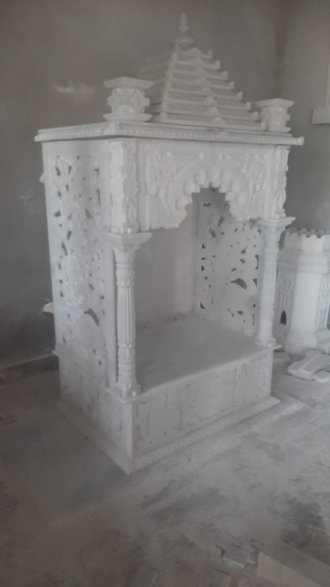 Golden Inlay Marble Temple , Marble Temple for Home , Pooja Temple - Etsy