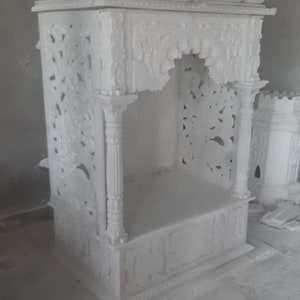 Golden Inlay Marble Temple , Marble Temple for Home , Pooja Temple - Etsy