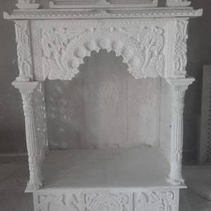 Golden Inlay Marble Temple , Marble Temple for Home , Pooja Temple - Etsy