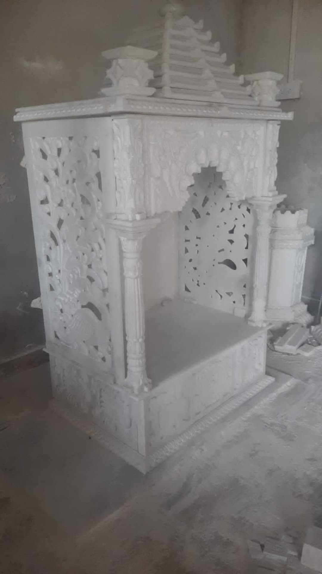 Golden Inlay Marble Temple , Marble Temple for Home , Pooja Temple - Etsy