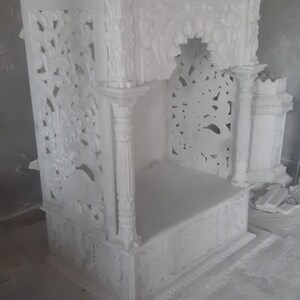 Golden Inlay Marble Temple , Marble Temple for Home , Pooja Temple - Etsy