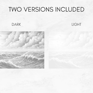10 Coloring Pages, Storm at Sea Grayscale Adult Coloring Book Ocean ...