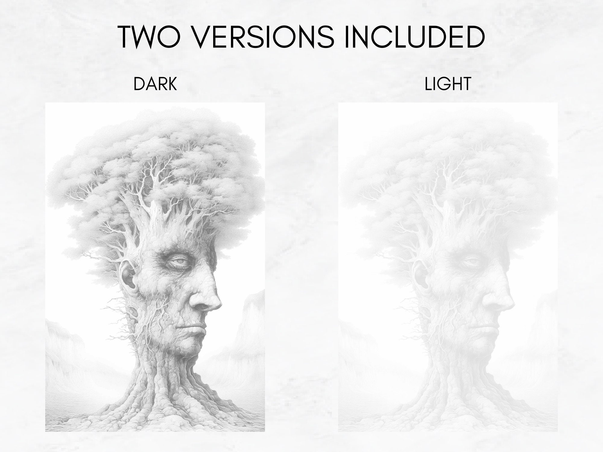 20 Coloring Pages Man Bewitched Into a Tree Coloring Book for - Etsy