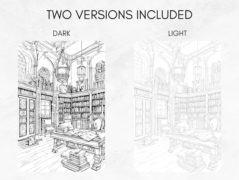 25 Coloring Pages Cozy Libraries Adult Coloring Book - Etsy