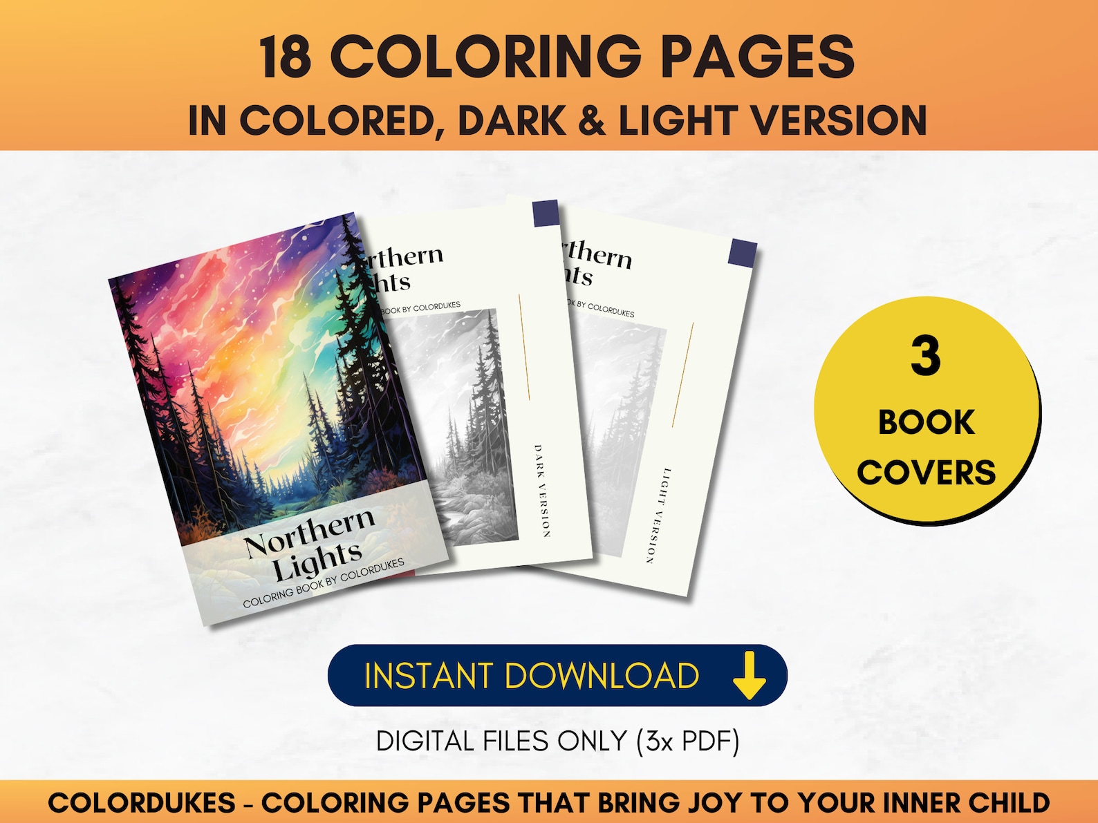 Northern Lights Coloring Pages, Aurora Borealis Grayscale Coloring Book ...