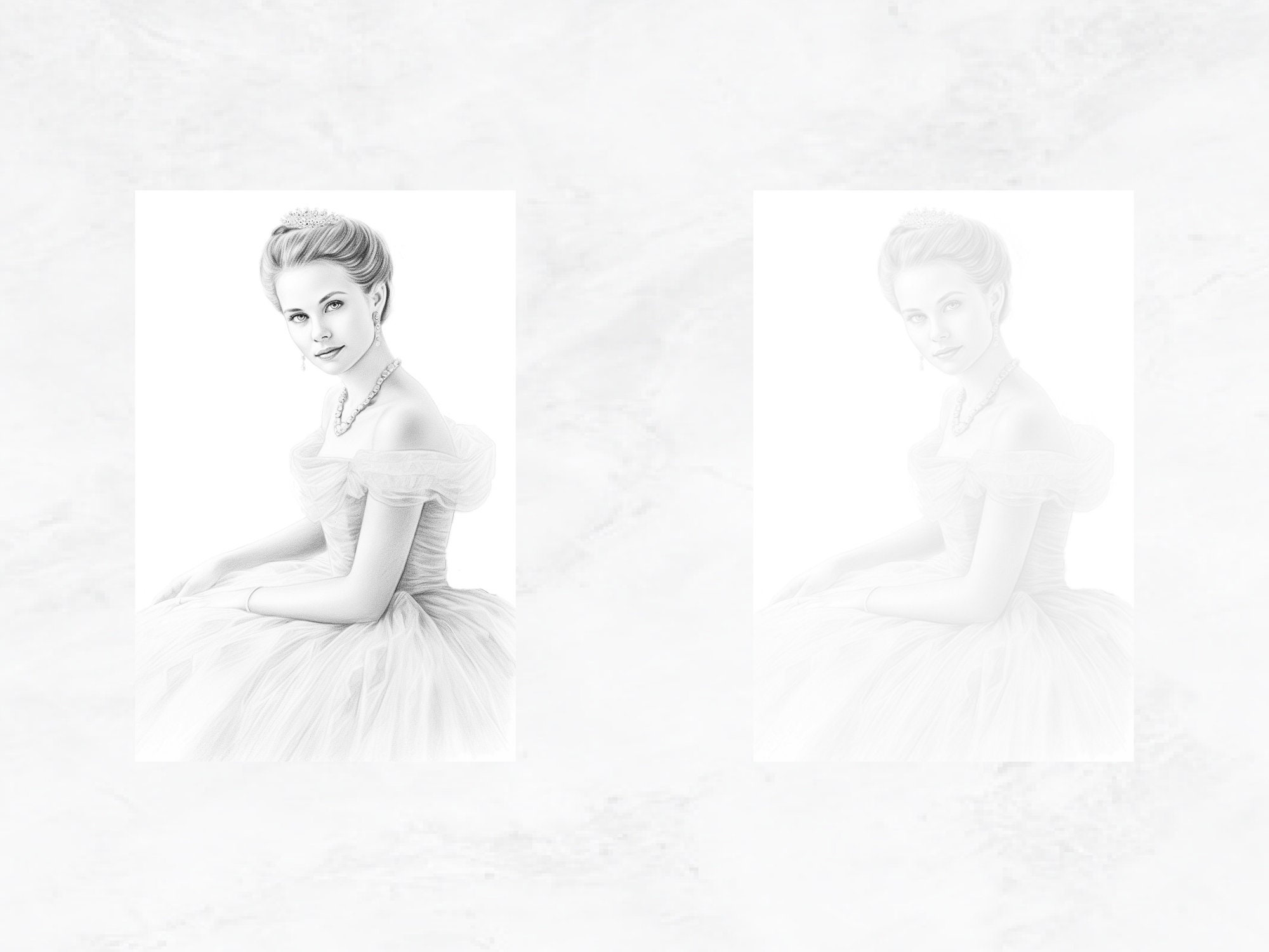 3 Southern Belle Coloring Pages for Adults Grayscale Coloring - Etsy