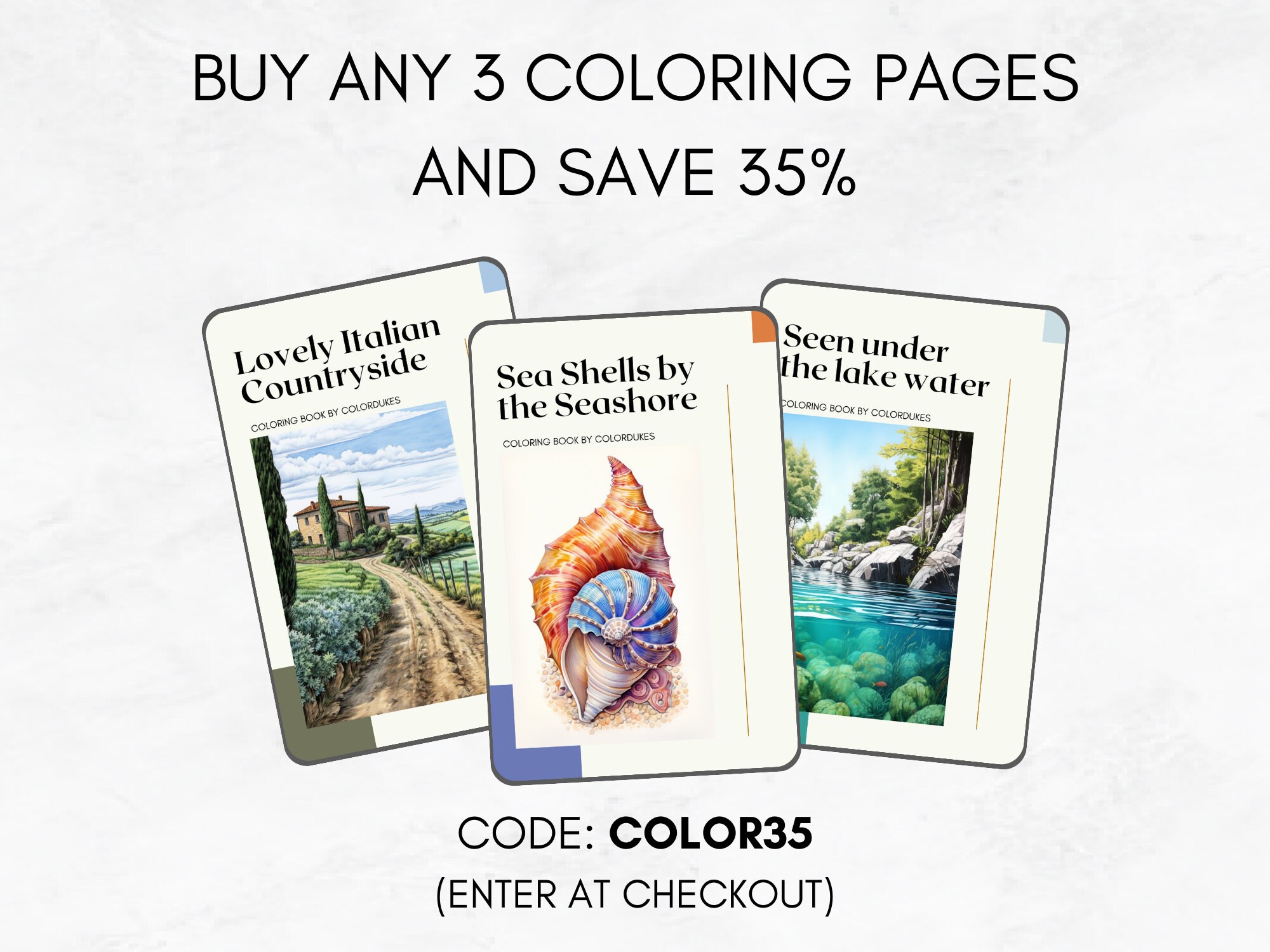 25 Coloring Pages, Coral Reef Coloring Book Summer Grayscale Coloring ...