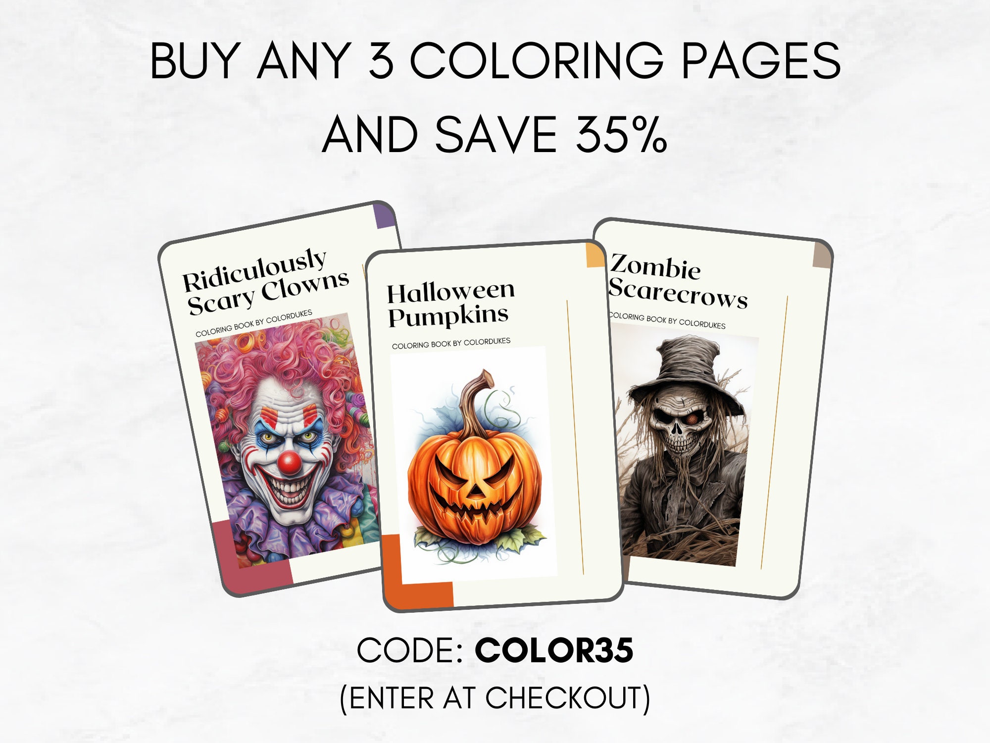 10 Coloring Pages Real Nightmare Coloring Book for Adults Grayscale ...
