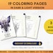 19 Gothic Moths Coloring Pages Grayscale, Halloween Coloring Book for ...