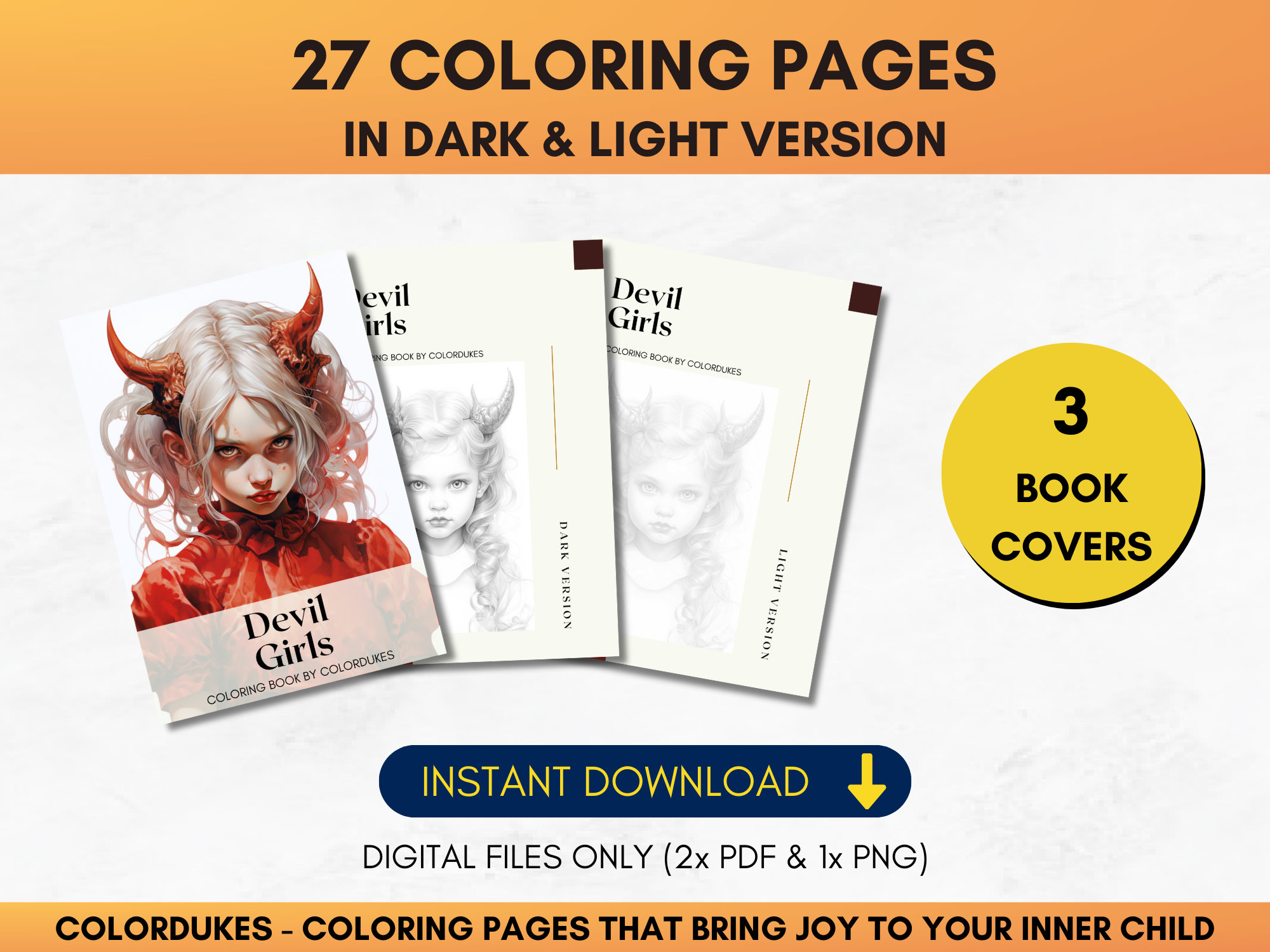 27 Devil Girls Coloring Pages for Adults Realistic Halloween - Etsy