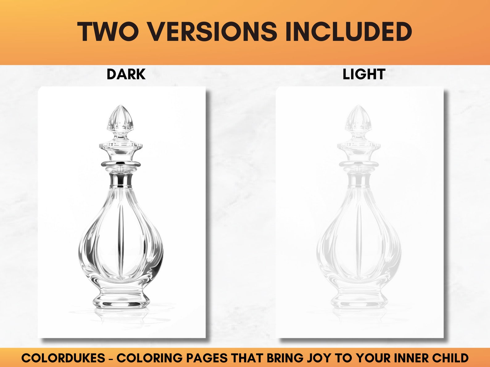 15 Crystal Bottles Coloring Pages, Potions Coloring Book for Adults ...