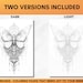 19 Gothic Moths Coloring Pages Grayscale, Halloween Coloring Book for ...