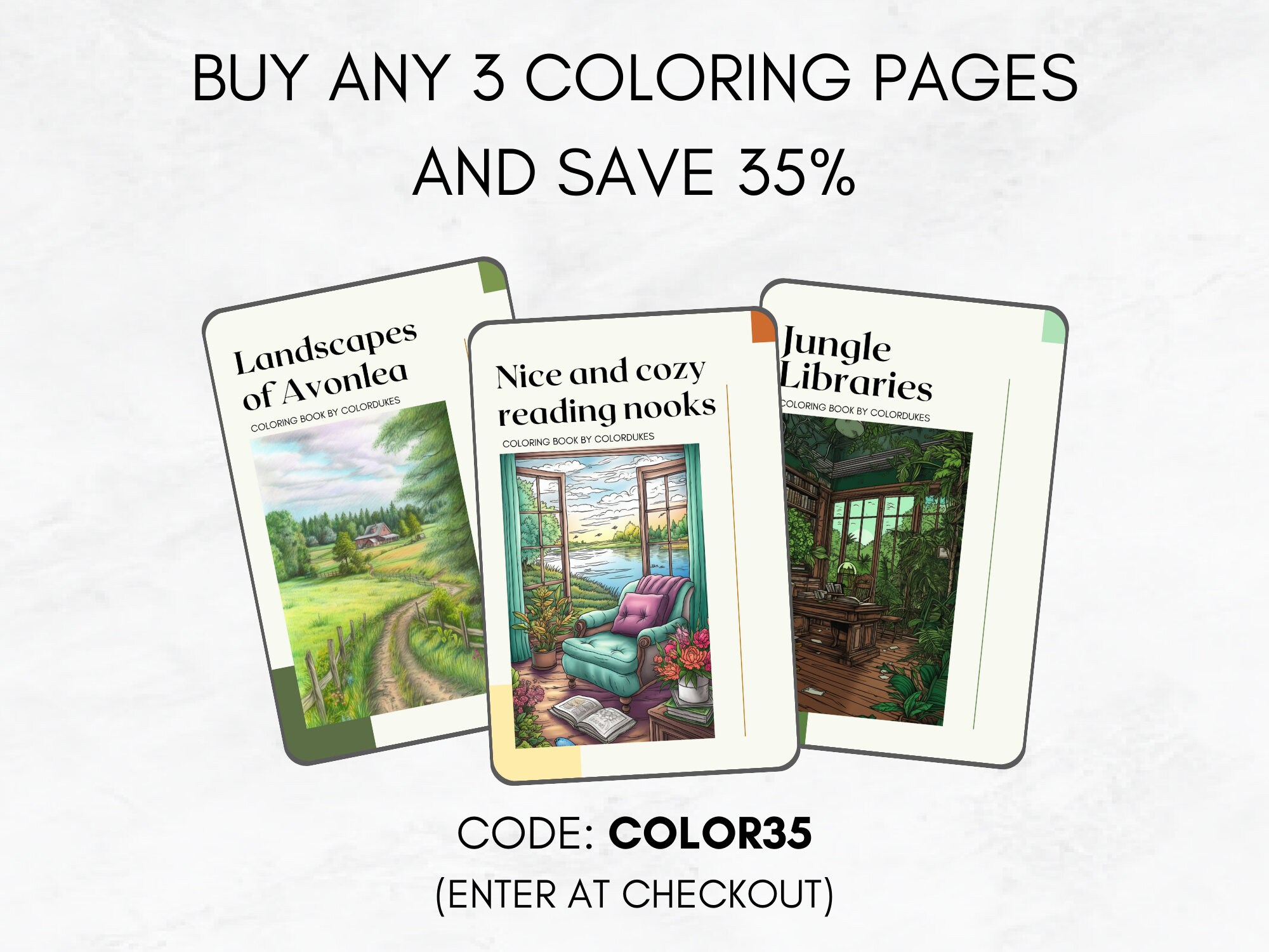 26 Coloring Pages, Bohemian Reading Nooks Grayscale Adult Coloring Book ...