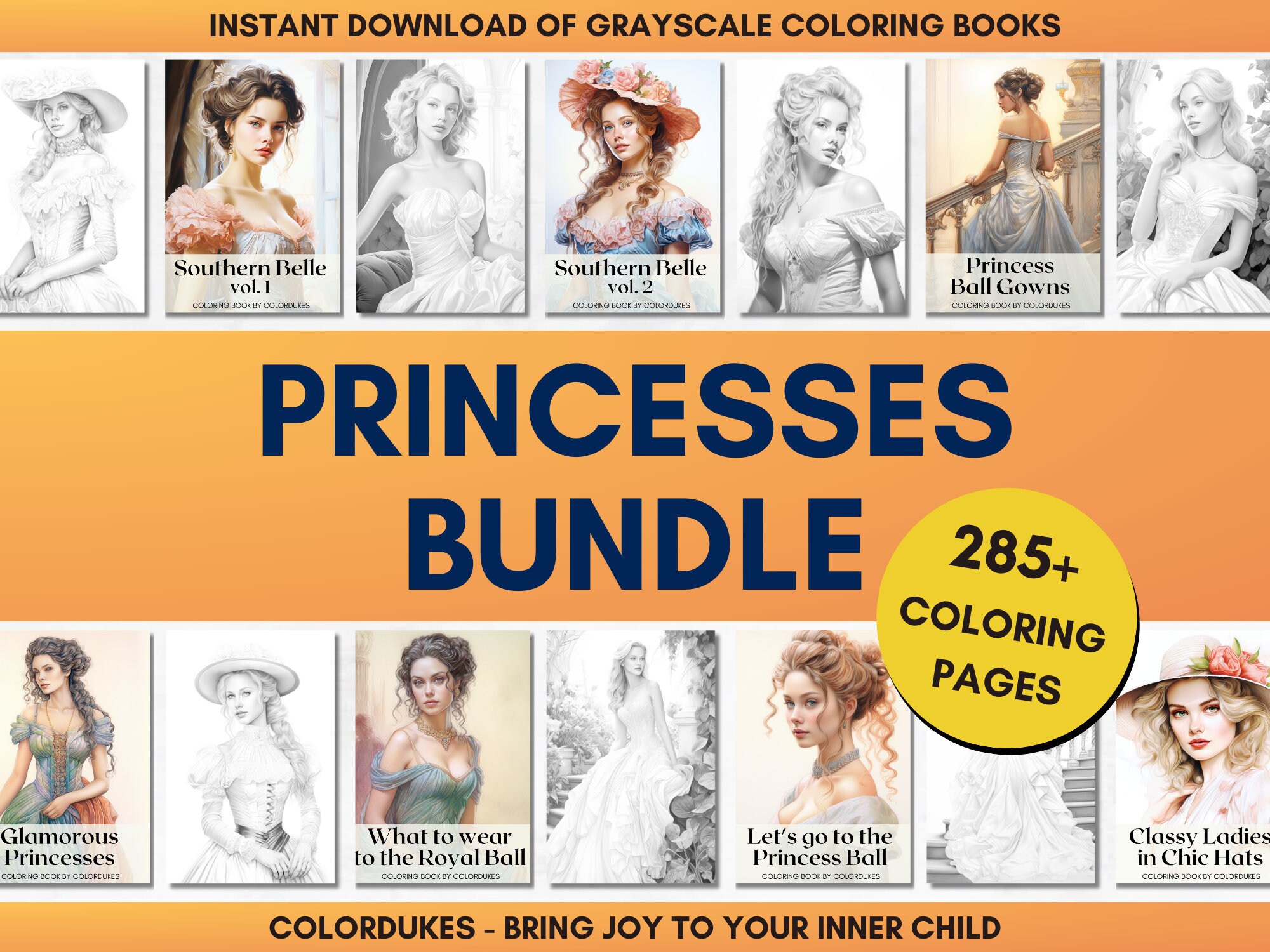 Southern Belle Coloring Pages, Wedding Dress Coloring Book for Adult ...