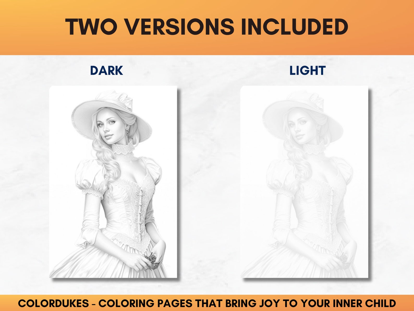 Southern Belle Coloring Pages, Wedding Dress Coloring Book for Adult ...