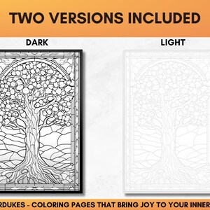 15 Forest Coloring Pages Stained Glass, Not Grayscale Coloring Book for ...