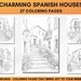 27 Spanish Houses Coloring Pages, Italian Village Grayscale Adult ...