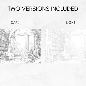 25 Coloring Pages, Jungle Libraries Grayscale Adult Coloring Book, Gift ...