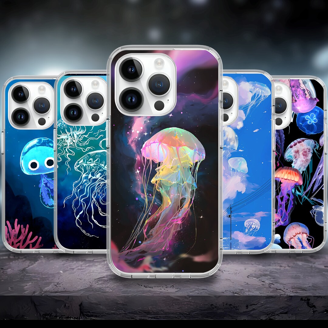 Sea Jellyfish Ocean Marine Life Phone Case for iPhone 15/14/13/12/11/SE ...