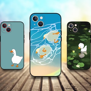 Duck Goose Design Art Phone Case for iPhone 16/15/14/13/12/11 S25 S24 ...