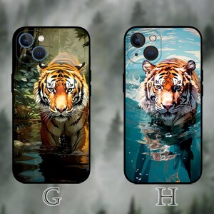 Noble Tiger Animal Art Phone Case for iPhone 17/16/15/14/13/12/11 S25 ...