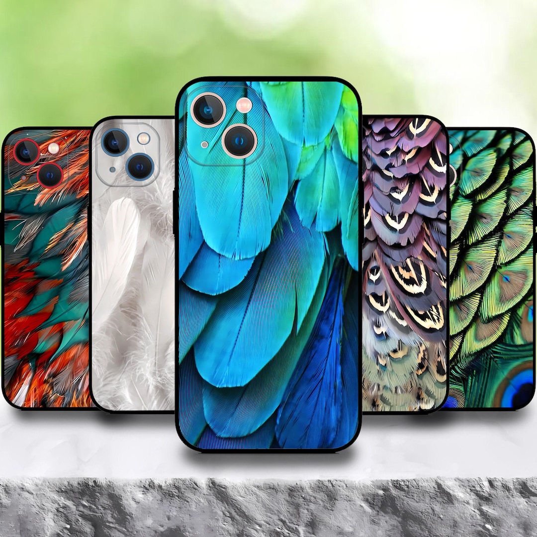 Feather Bird Parrot Pattern Phone Case for iPhone 17/16/15/14/13/12/11 ...
