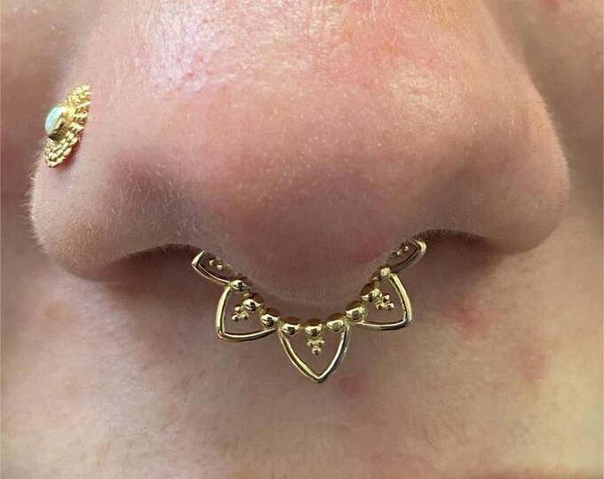 16G DND Dice Internally Threaded Septum Ring/horseshoe Ring/d20 Septum ...
