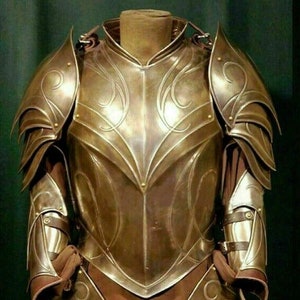 Medieval LOTR Elven Armor Cuirass With Pauldrons Bracers & Tassets ...