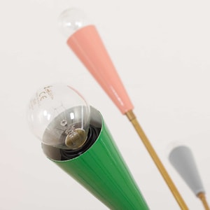 Large Italian Colorful Sputnik Chandelier Lamp Handmade Vintage Curved ...