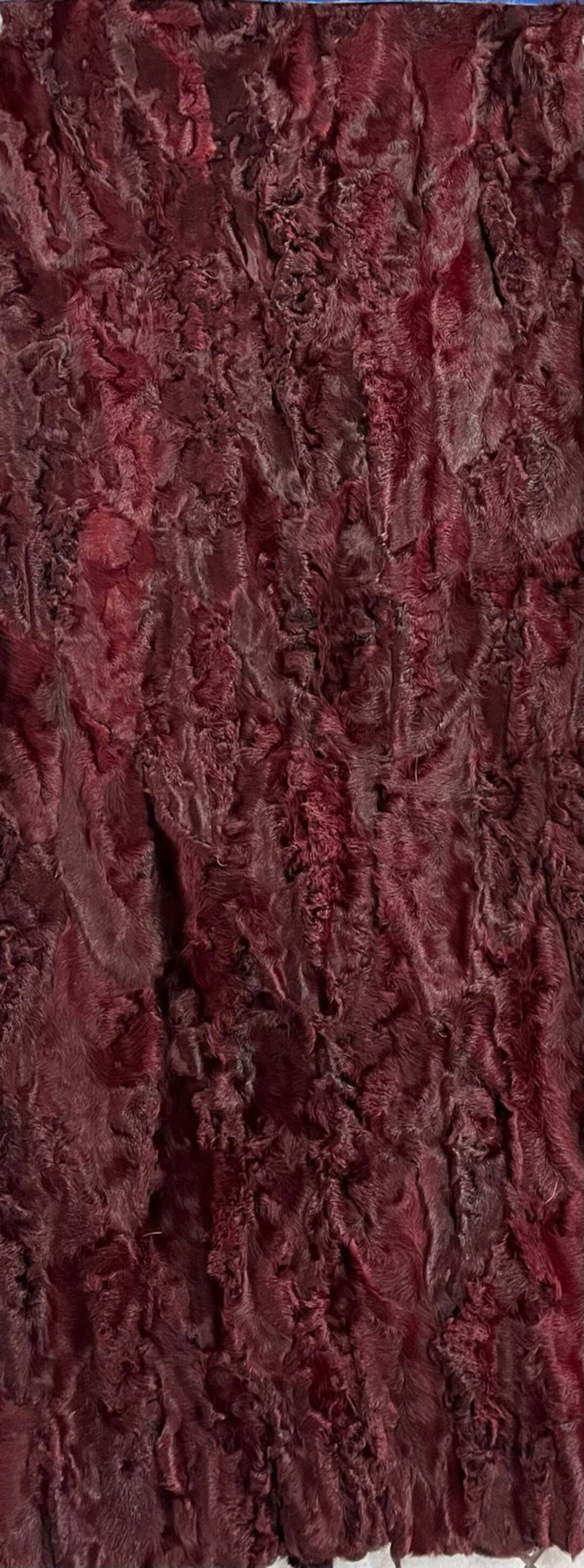 Ηigh-quality Fur Pleter of Astrakhan Leg Fur in Burgundy Color ...