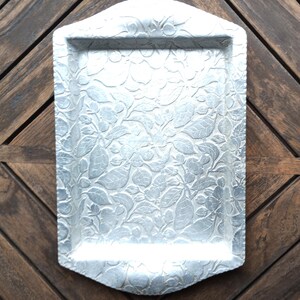 Aluminum Embossed Vintage Serving Tray Keystone Ware Paisley Floral 10 ...