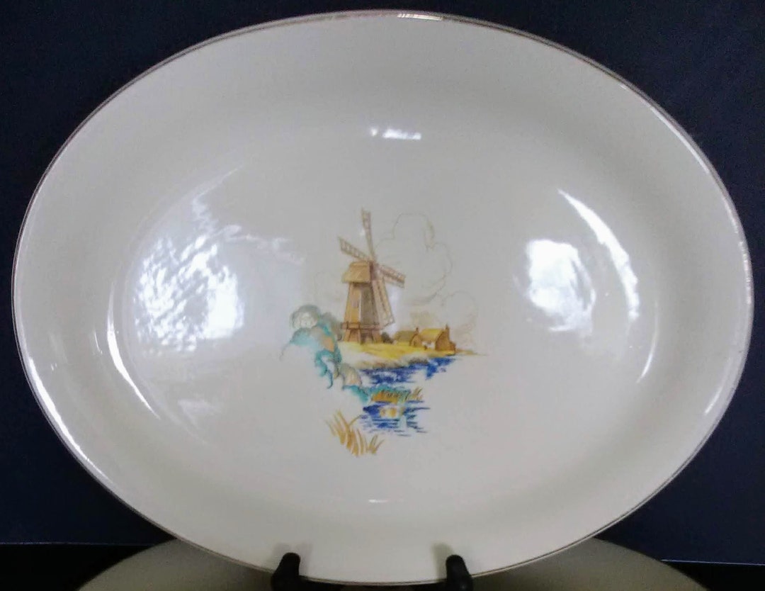 Platter Universal Cambridge Camwood Ivory Vintage 40s Windmill ...