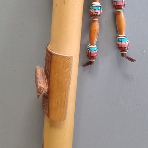 Flute Native American Wood 5 Holes Beads Twine Shard Custom Case - Etsy