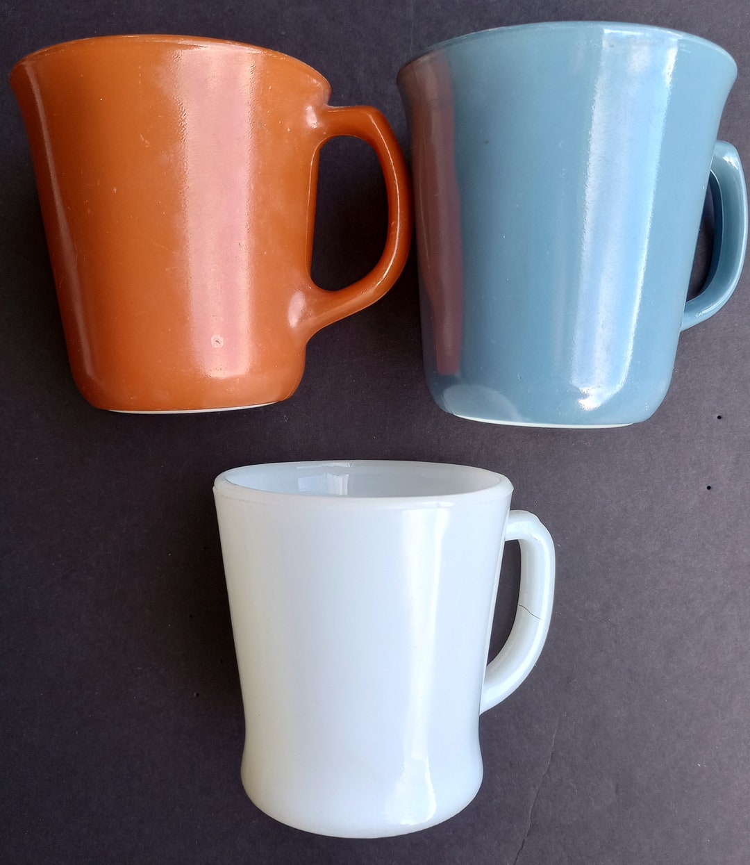 Mugs Pyrex Corning AH Lot 3 Vintage MCM '70-80s Red White Blue ...