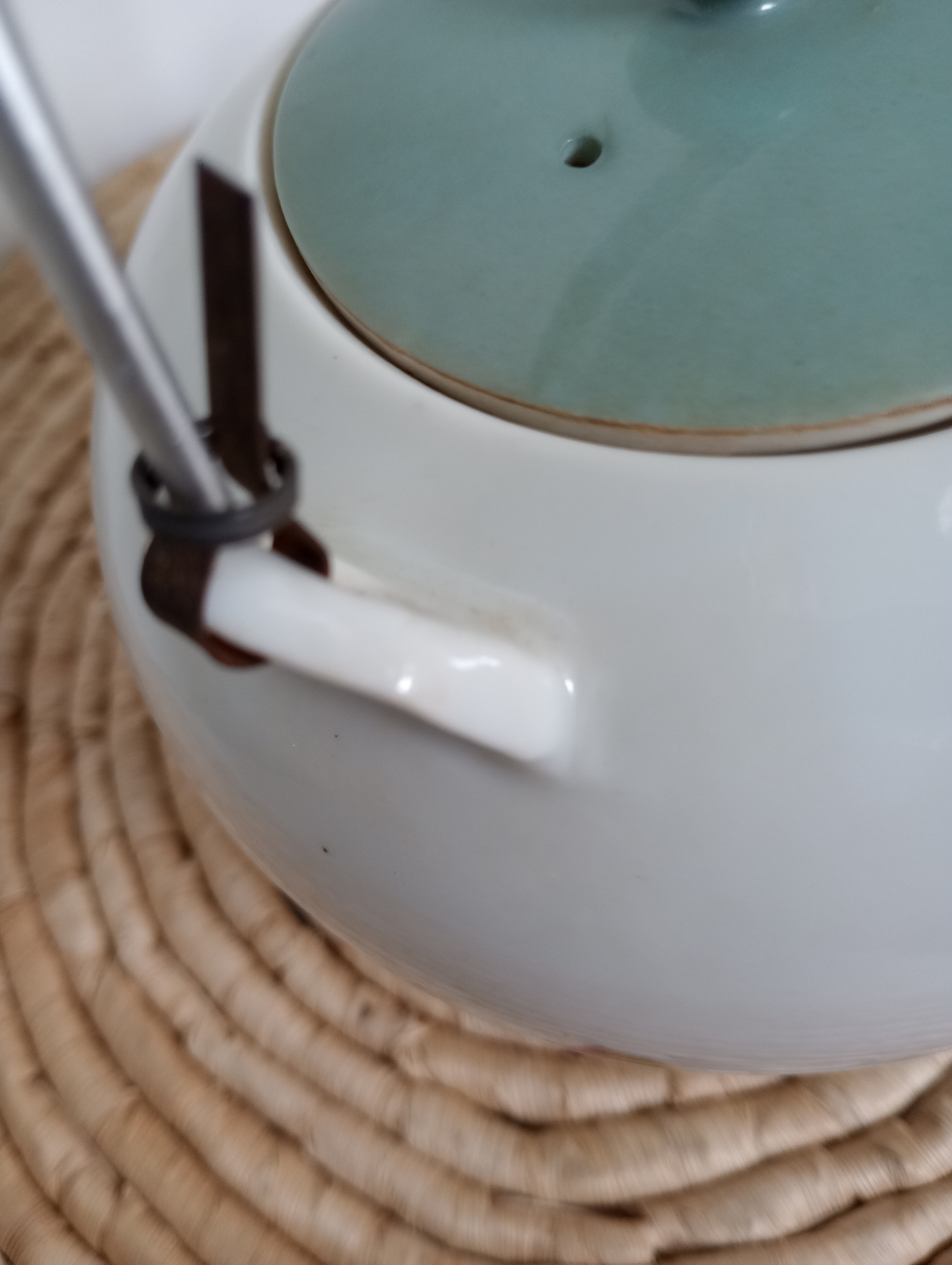 Tea Set Vintage 50s Japan Green White Porcelain Teapot 5 Cups Pink ...