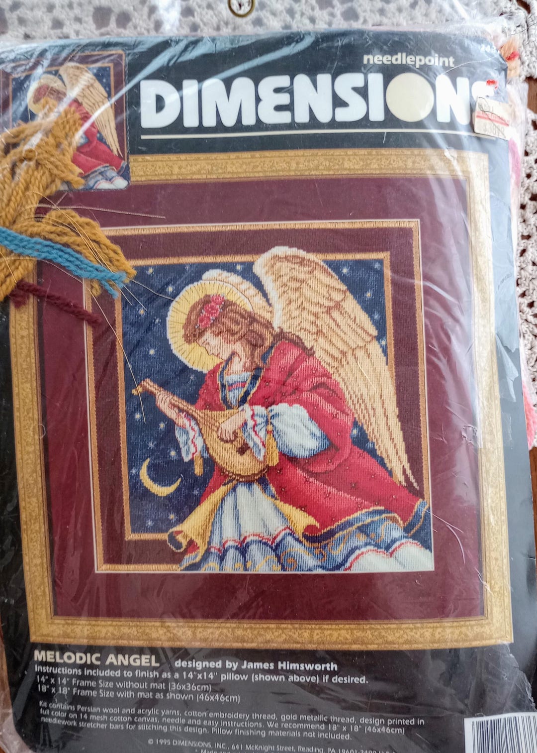 Crafts Dimensions 2437 Needlepoint Kit Melodic Angel Vintage 1995 - Etsy