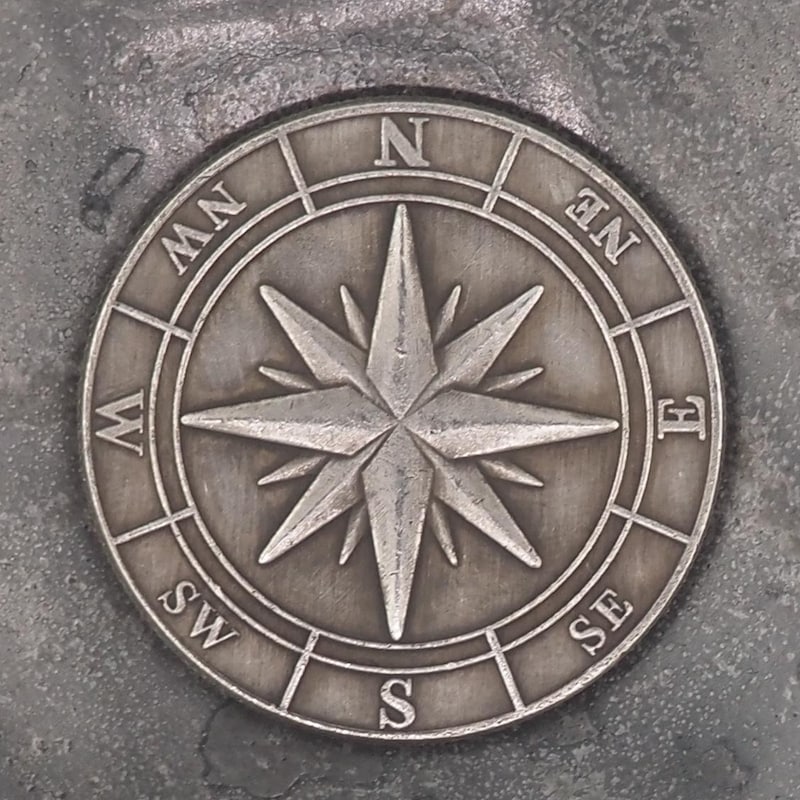 Compass Coin - Etsy