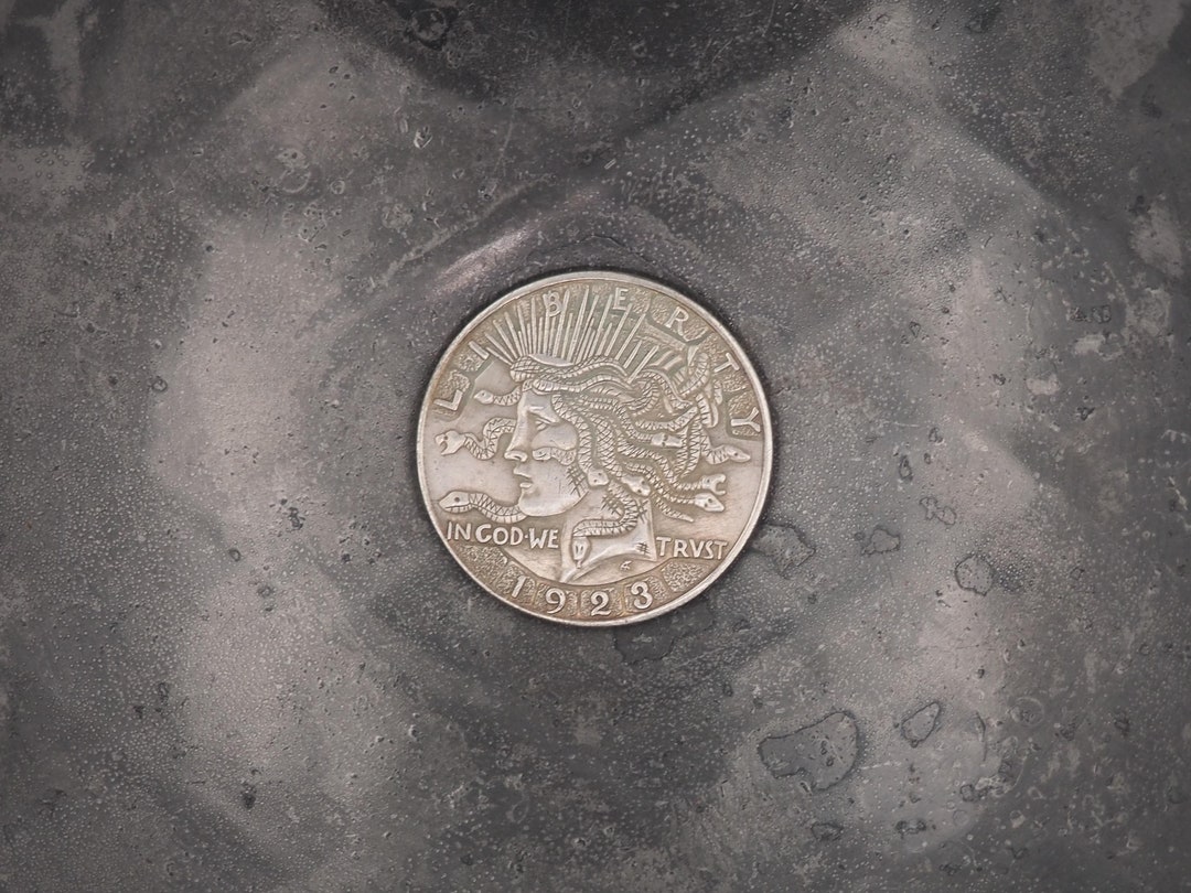 Hand Struck One Dollar Liberty Medusa - Peace Dollar - Memento Mori ...